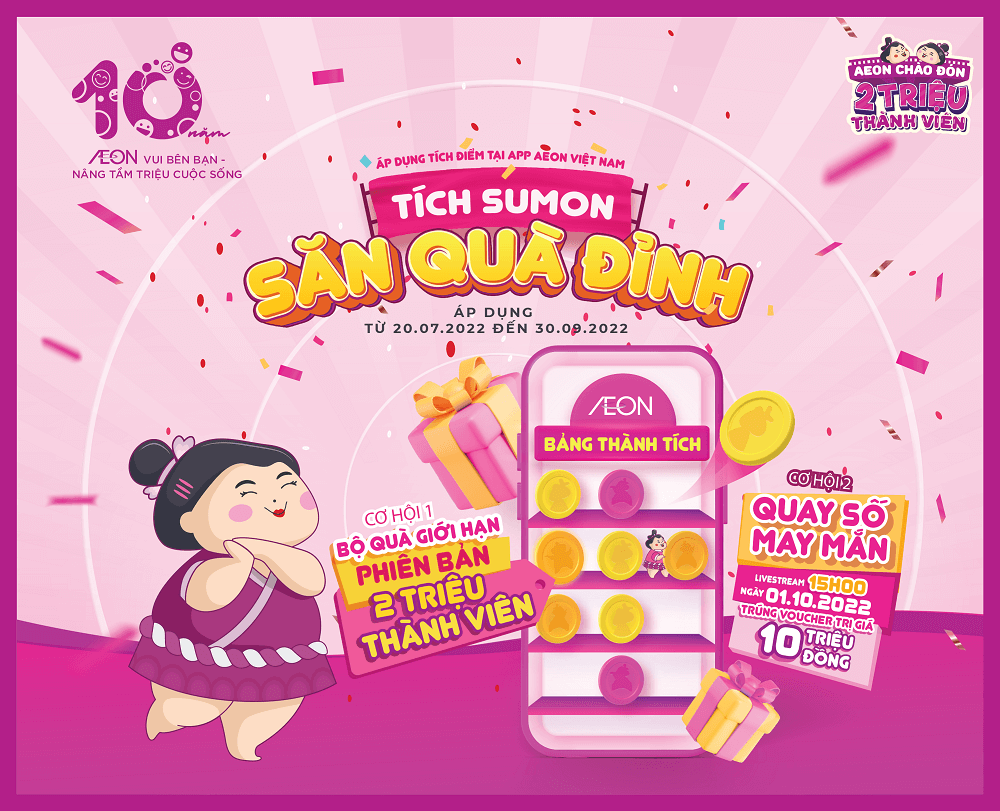 TÍCH SUMON SĂN QUÀ ĐỈNH - AEON - Siêu thị Nhật Bản hàng đầu tại Việt Nam
